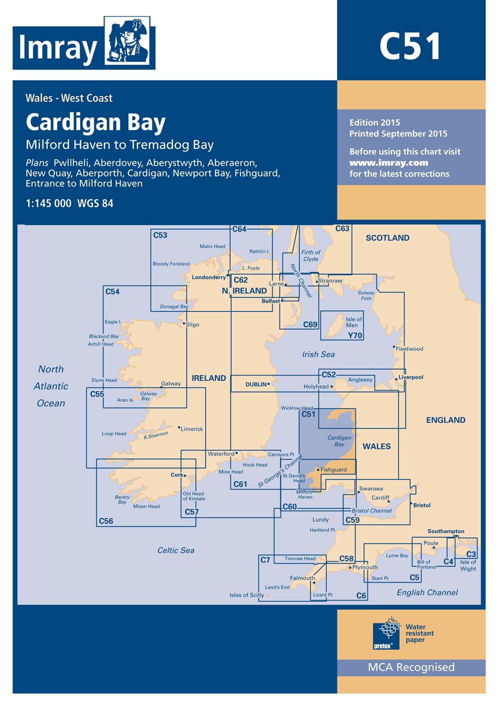 Imray Chart C51 Cardigan Bay - Galway Maritime